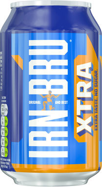 Softs Packaged - Irn Bru Xtra, Can 330 ml x 24 | Matthew Clark